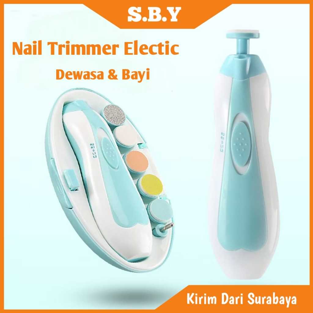 Jual Gunting kuku bayi elektrik nail trimmer set kikir kuku pengikir kuku otomatis automatic ...