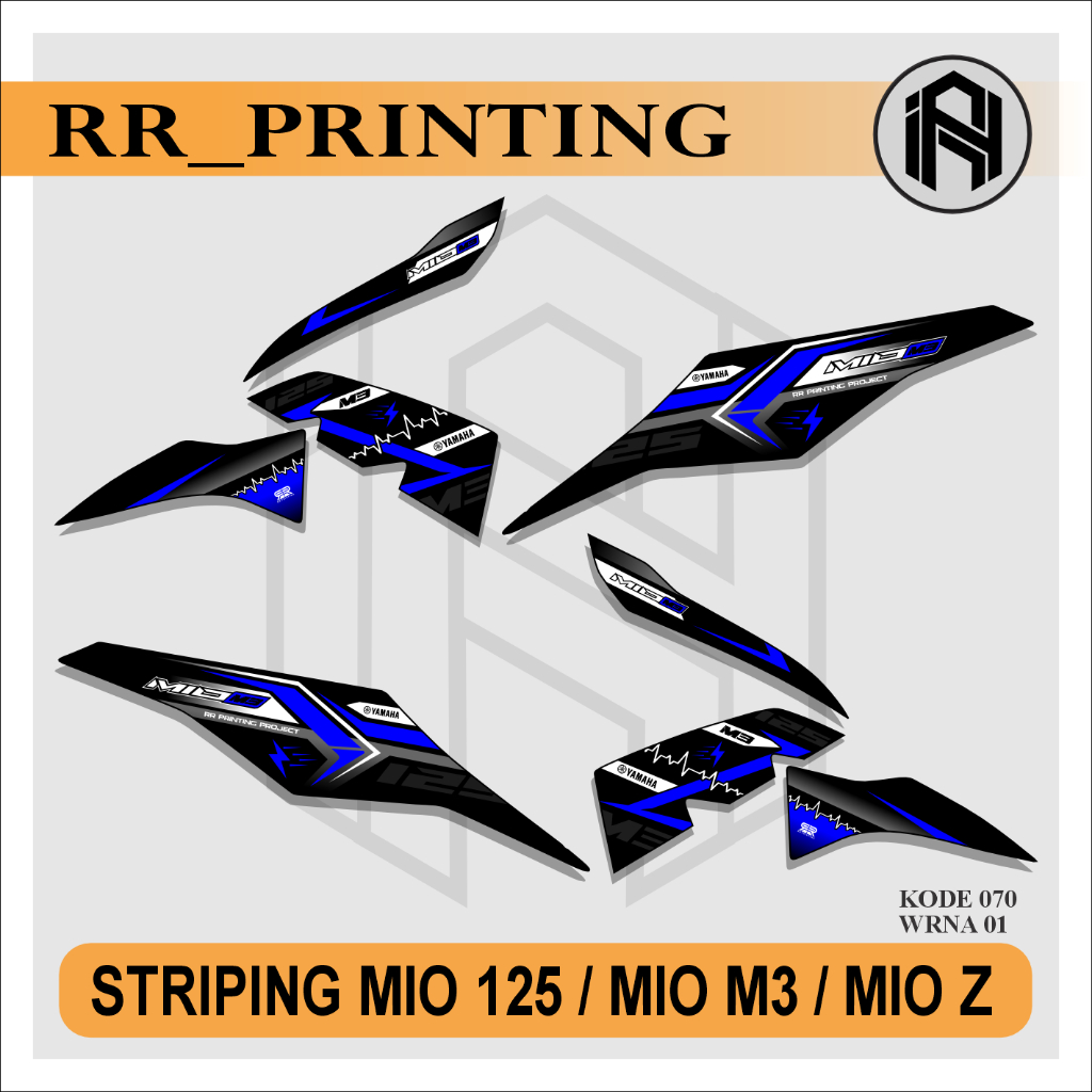 Jual Stiker Striping Yamaha Mio M3 125 Z Variasi Motor Yamaha Racing Simple Modifikasi Keren ...