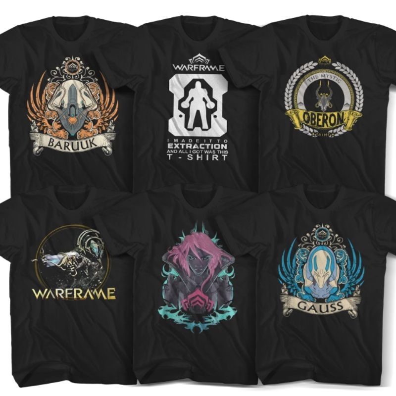 Jual Kaos Baju Tema Game WARFRAME Kaos baju Gamers Pria wanita | Shopee ...