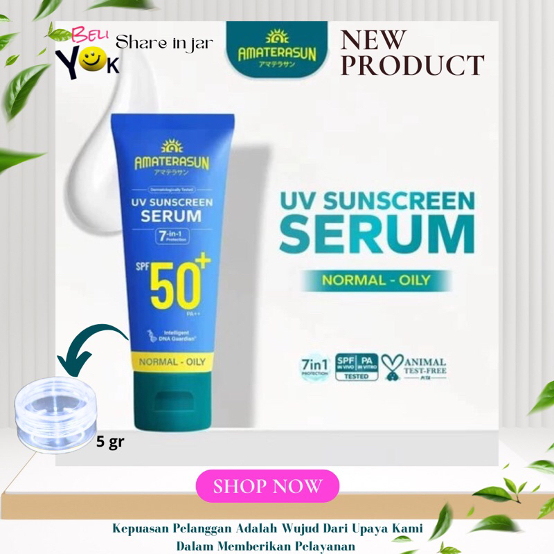 Jual AMATERASUN UV Sunscreen Serum SPF 50+ PA++ (Share in Jar) | Shopee Indonesia