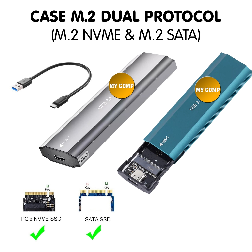 Jual SSD M.2 NVMe & M.2 Sata Enclosure / Case External M2 / Casing ...
