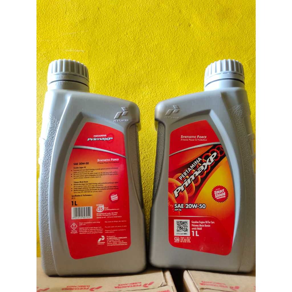 Jual OLI PRIMA XP 1 LITER SAE 20W OLI MESIN PERTAMINA PRIMA XP 20W - 50 ...