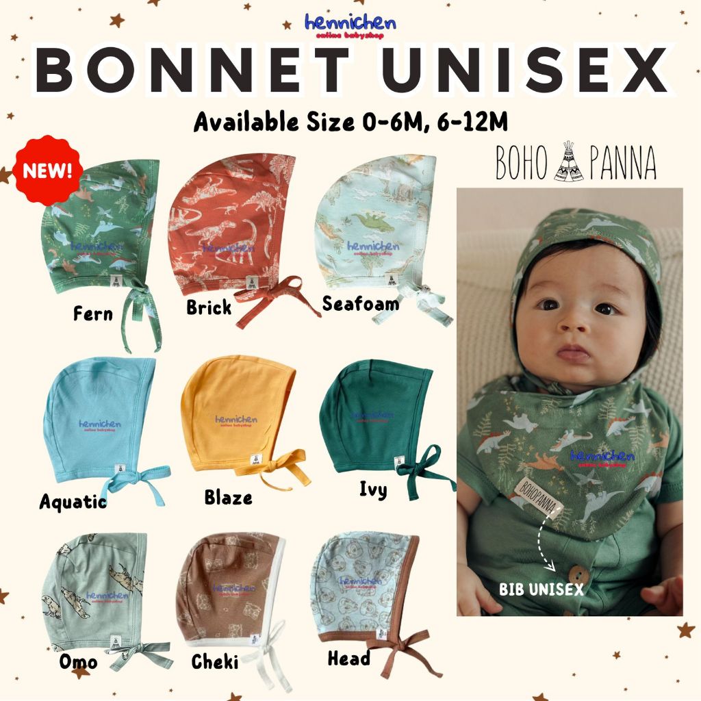 Jual BOHOPANNA BOHO BABY Bonet bonnet unisex topi bayi 0-12 bulan ...