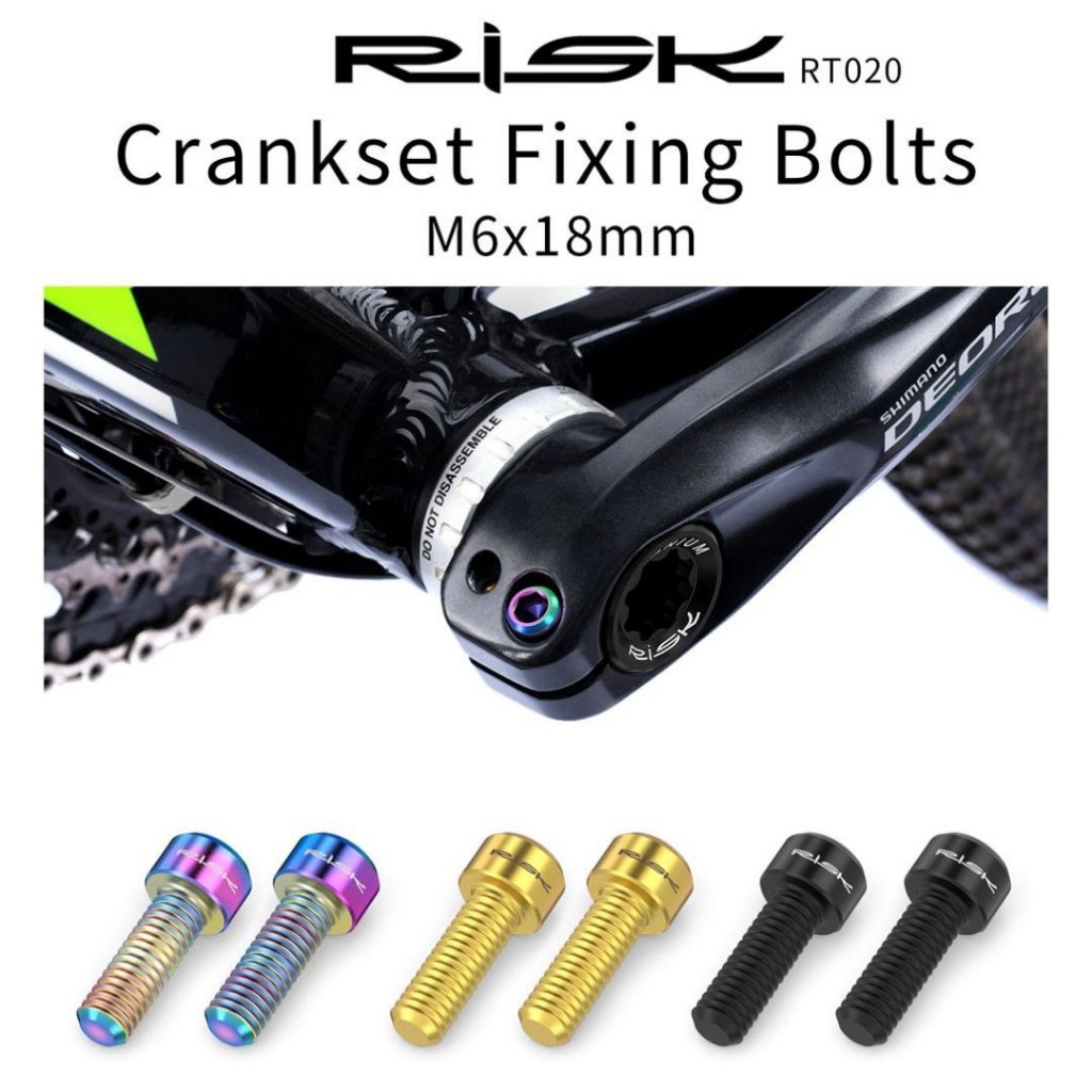 Jual RISK Baut Titanium Crank Arm Fixing Bolts M6 x 18mm Bolt Sepeda ...