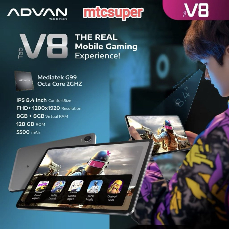 Jual ADVAN TAB V8 8/128GB GARANSI RESMI | Shopee Indonesia