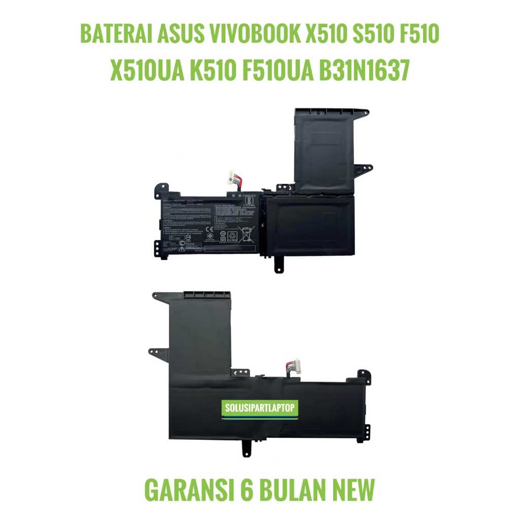 Jual Baterai Batre Laptop ASUS X510 F510 S510 X510 X510UA S510UR ...