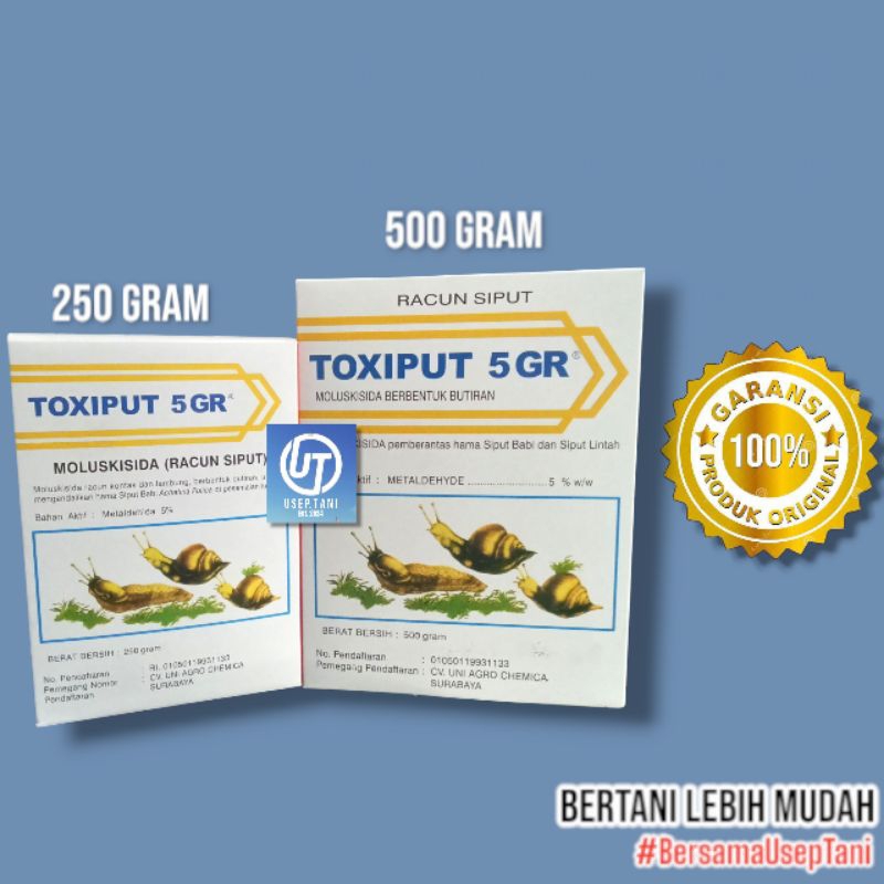 Jual TOXIPUT 5 GR KEMASAN 250gr & 500gr MOLUSKUSIDA RACUN SIPUT KEONG ...