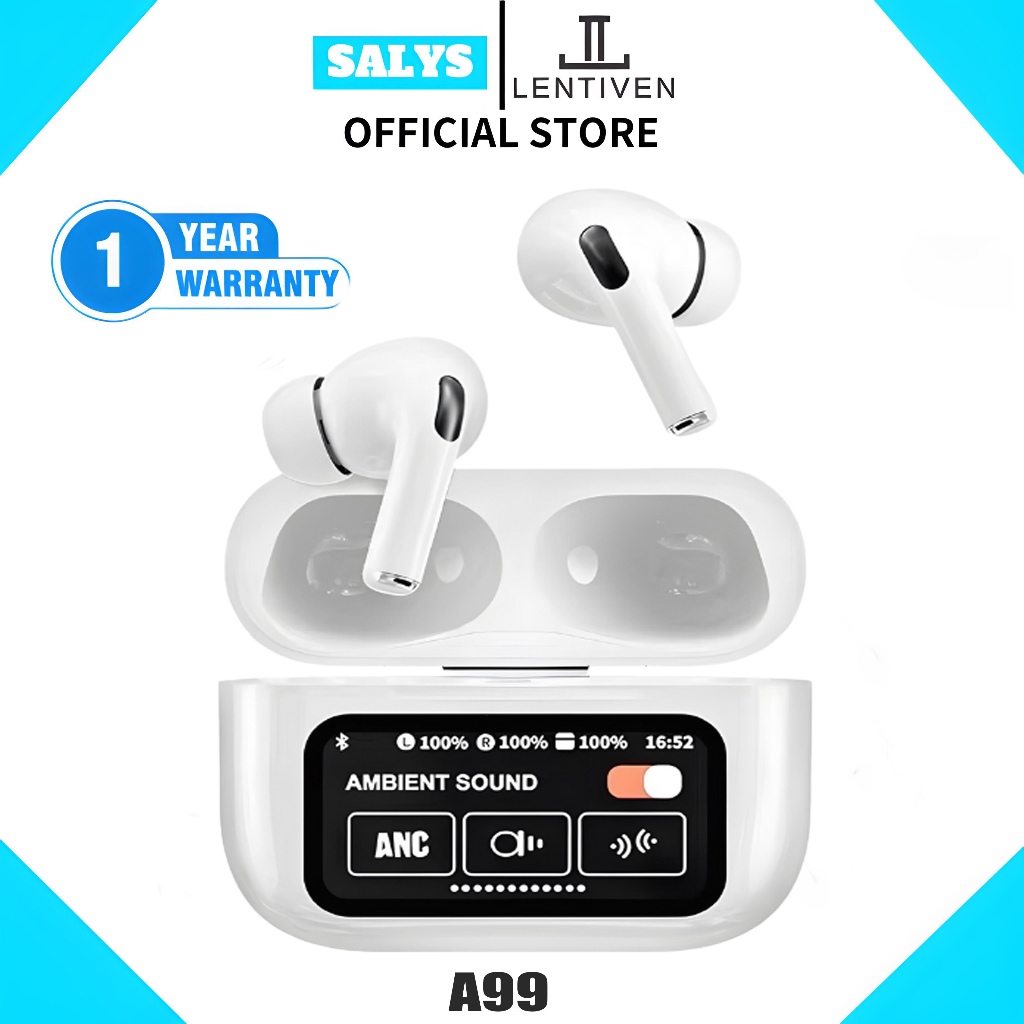 Jual SALYS LENTIVEN Earphone TWS Bluetooth Headset Wireless V5.4 Smart ...