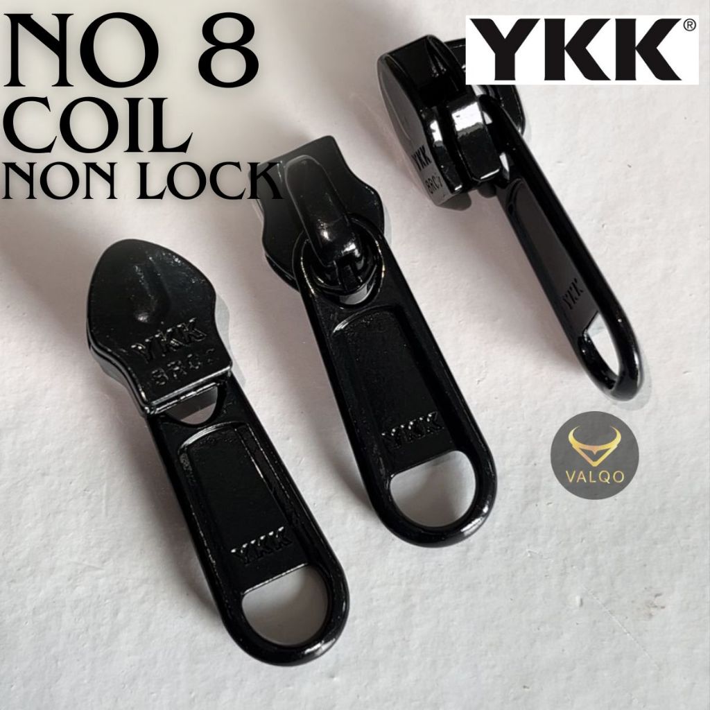 Jual YKK No 8 Kepala Resleting Coil Nomor 8 Nilon Non lock Zipper DFL | Shopee Indonesia