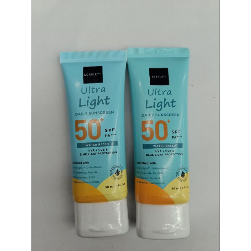 Jual Scarlet Ultra Light Daily Sunscreen Spf 50 30ml | Shopee Indonesia
