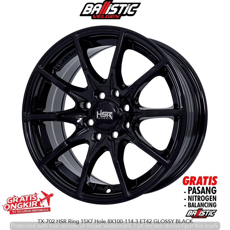 Jual Velg R15 HSR Type Tx Lubang 4 Pelek Mobil HSR Buat Mobil Avanza ...