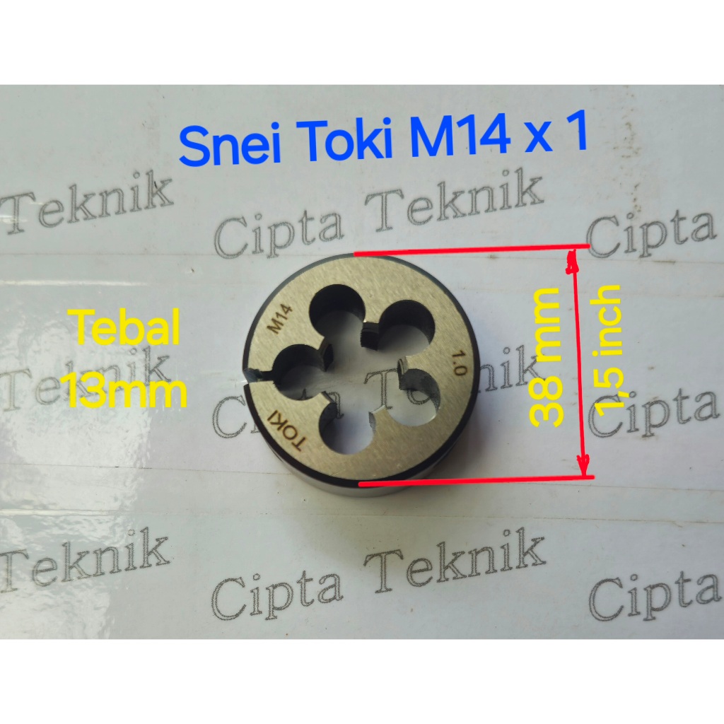 Jual Snei Toki M14 x 1 Round Dies M14 Pitch 1mm senei M14x1 Senai Sney Snay Ulir baut | Shopee ...