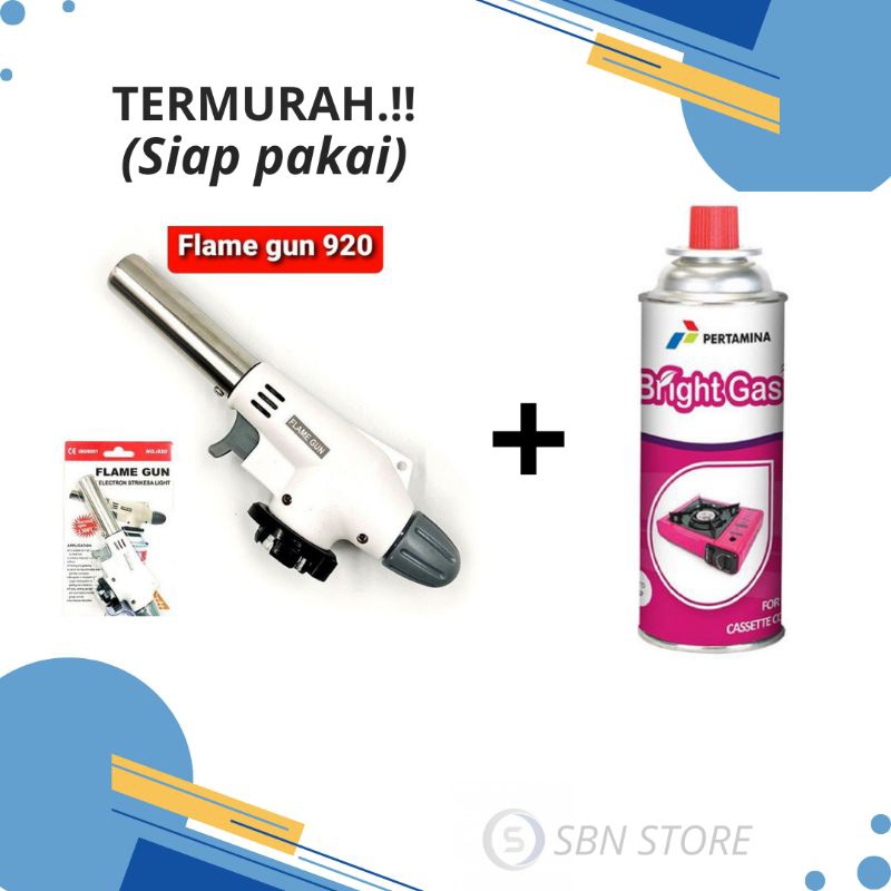 Jual gas torch flame gun / gas las mini pematik gas portabel paket hemat siap pakai (merk random ...