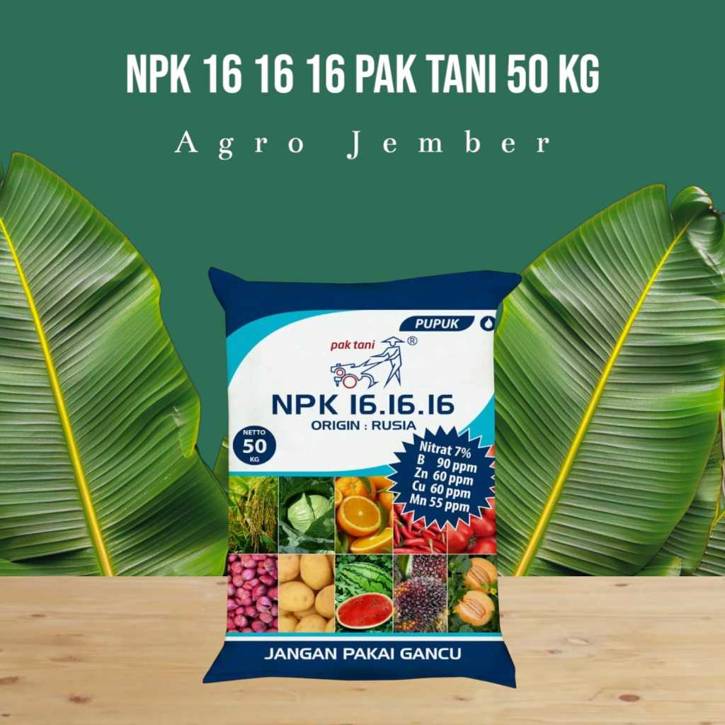 Jual Pupuk NPK 16 16 16 Pak Tani 1 SAK BESAR - 50 KG | Shopee Indonesia