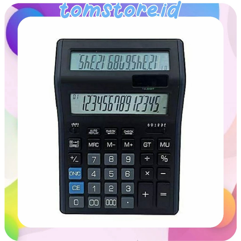 Jual TOMSTORE.ID Kalkulator 2 Layar 12 Digit Kalkulator Dagang 2 ...