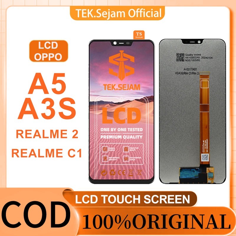 Jual LCD OPPO A3S / A5 /Realme C1/ Realme 2 original 100% full set layar sentuh asli Touchscreen ...