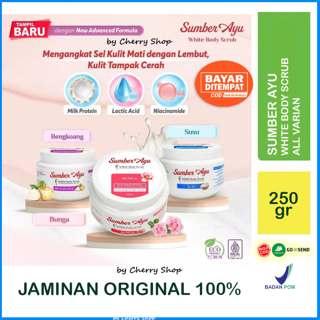 Jual [250ML] [BPOM] SUMBER AYU BODY SCRUB | Lulur Badan Bunga Rose ...