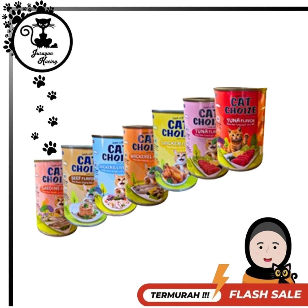 Jual CAT CHOIZE KALENG 400GR KITTEN ADULT makanan kucing can 400 GR ...