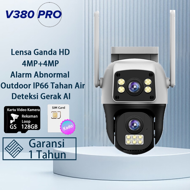 Jual V380 Pro CCTV 4G SIM WIFI Lensa Ganda Layar Ganda 4K Kamera ...
