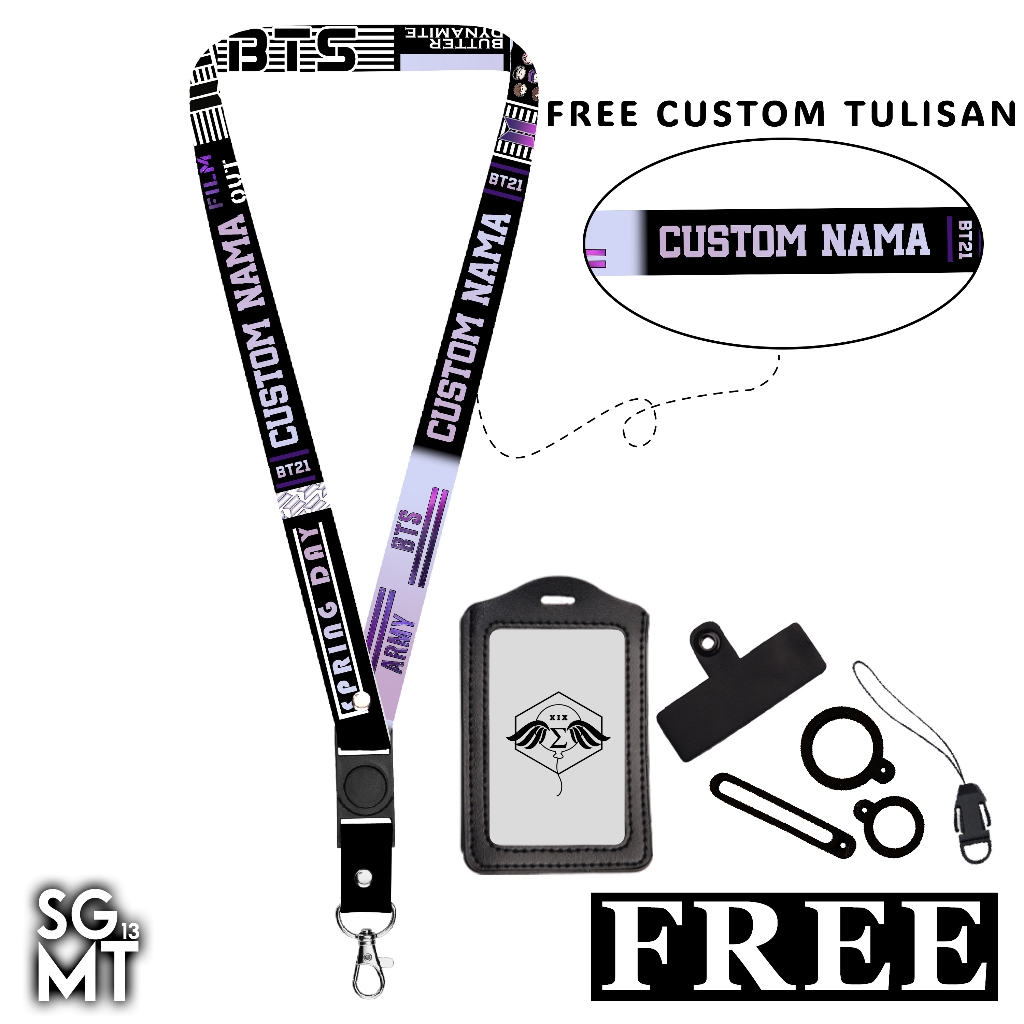 Jual Lanyard BTS NCT TREASURE SEVENTEEN EXO K-POP Nametag Card Holder Tali Gantungan Hp CUSTOM ...