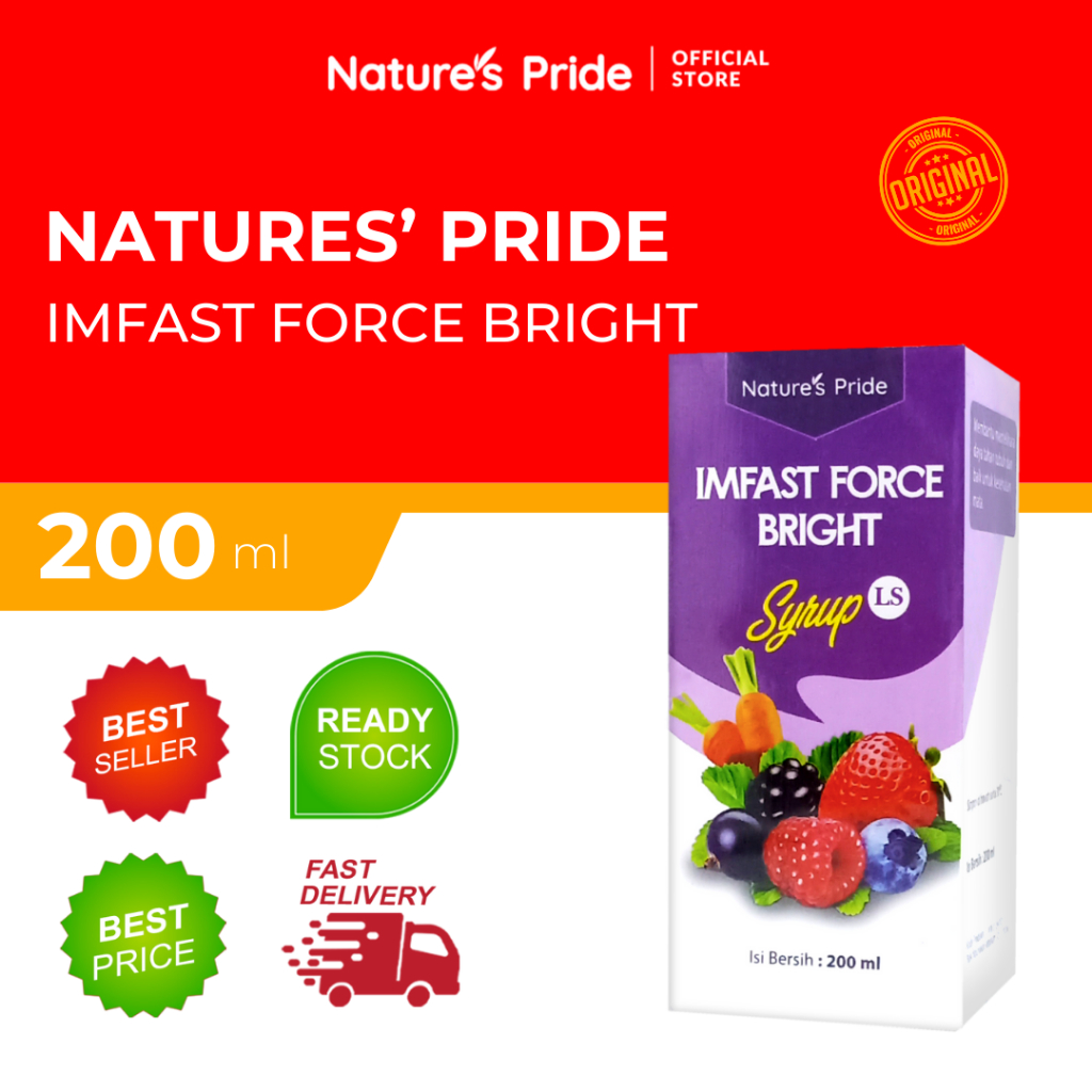 Jual NATURE'S PRIDE IMFAST FORCE BRIGHT SYRUP ISI 200ML | Shopee Indonesia