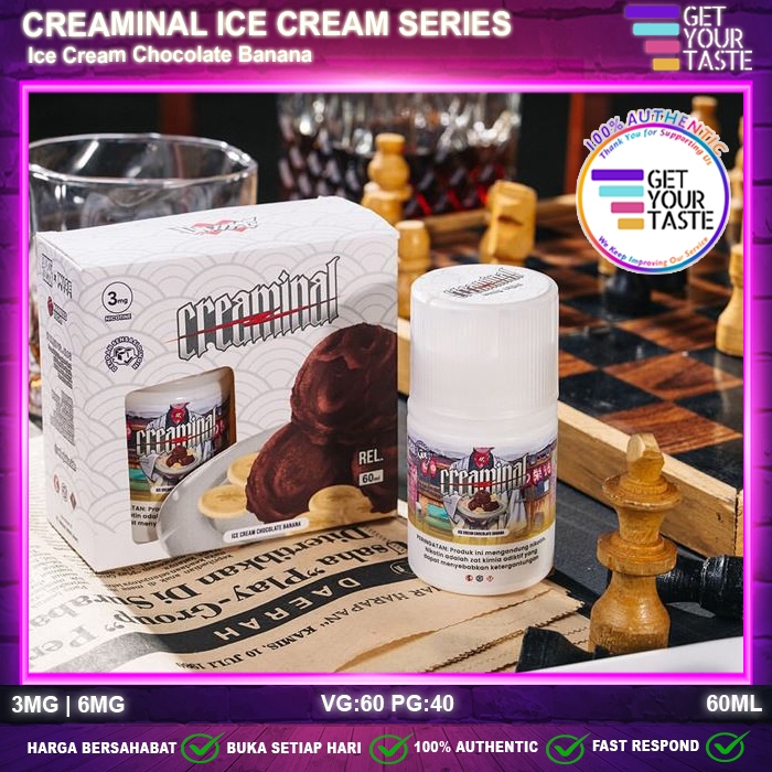 Jual Liquid Creaminal Ice Cream Chocolate Banana 3MG 60ML Badass Doctor ...