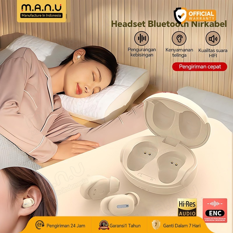 Jual MURAH MIRING! MANU Sleep Earphone Bluetooth 5.4--In-ear, Suara ...