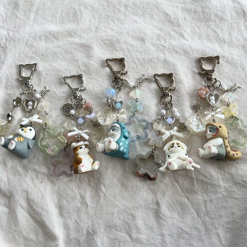 Jual Mofusand keychain figure beads | figure mofusand keychain ...