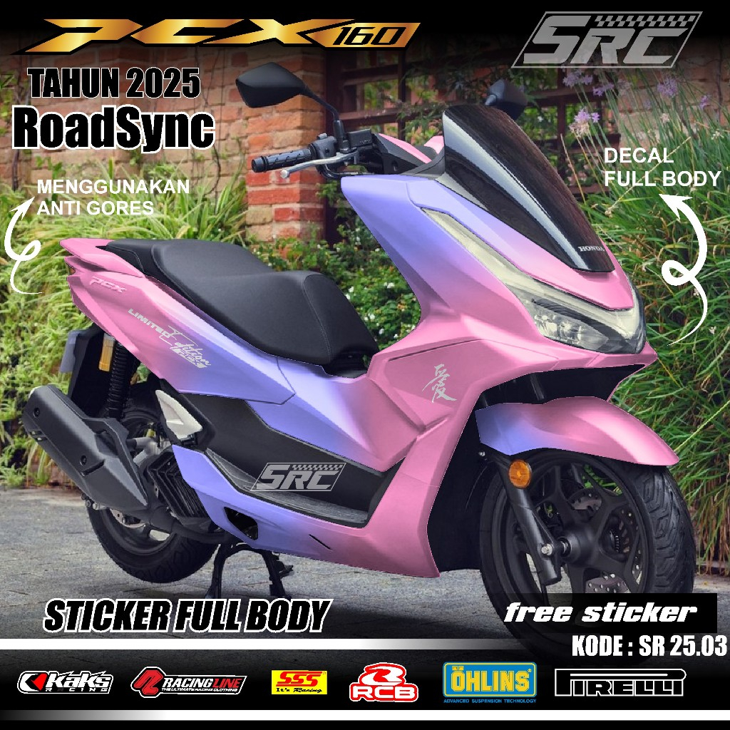 Jual COD Sticker Full Body Honda Pcx 160 2025 RoadSync Sticker Full ...