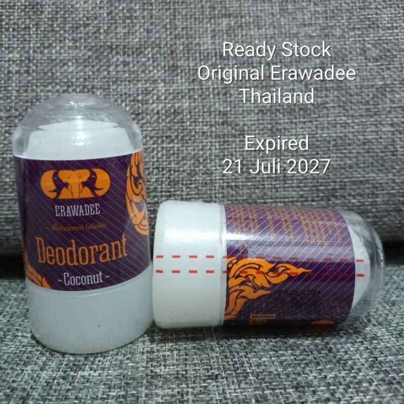 Jual Erawadee Kristal Deodoran Kelapa Original Thailand | Shopee Indonesia