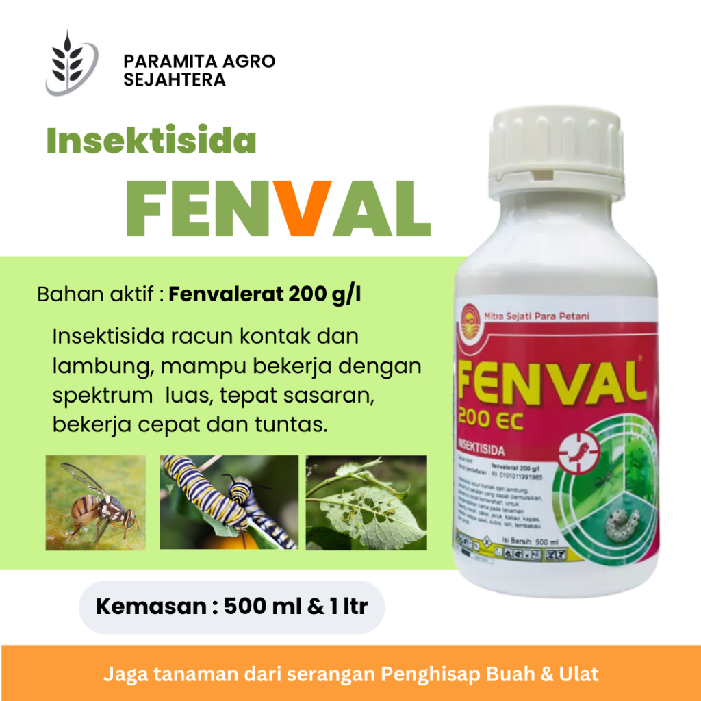 Jual Insektisida Fenval { Insektisida pembasmi Hama Ulat, Penghisap ...
