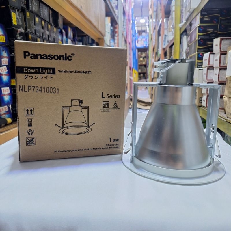 Jual KAP LAMPU DOWNLIGHT PANASONIC FITTING E27 NLP71314. UKURAN 4 INCHI ...