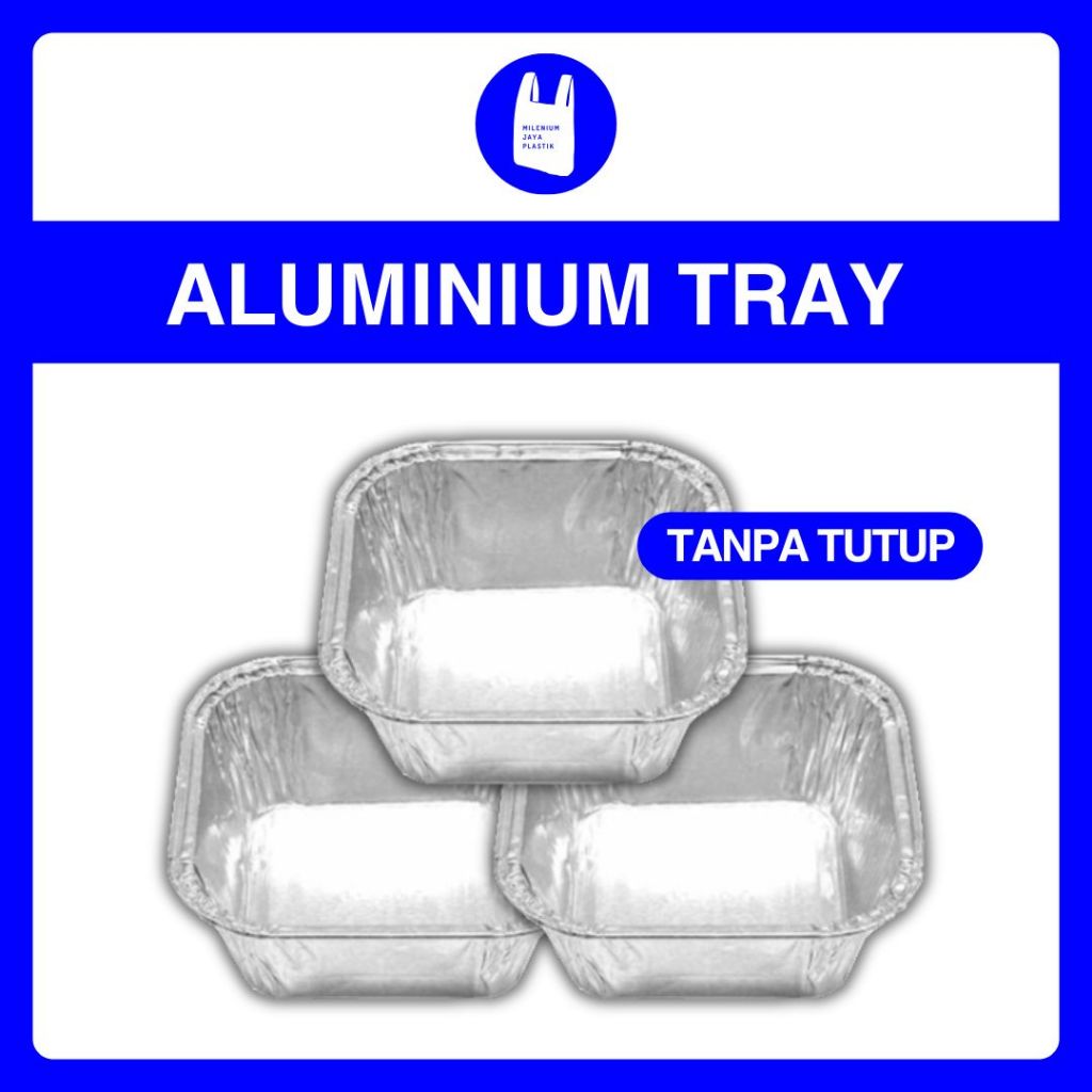 Jual [100 PCS] Aluminium Tray OX-100A Tray Makaroni Tanpa Tutup | Shopee Indonesia