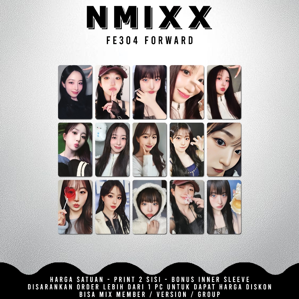 Jual UNOFFICIAL PHOTOCARD NMIXX FE304 FORWARD [PART 1] | Shopee Indonesia
