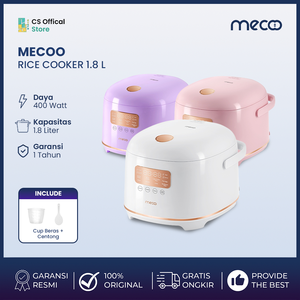 Jual MECOO Rice Cooker Low Carbo Low Sugar 400 Low Watt 1.8L Digital ...