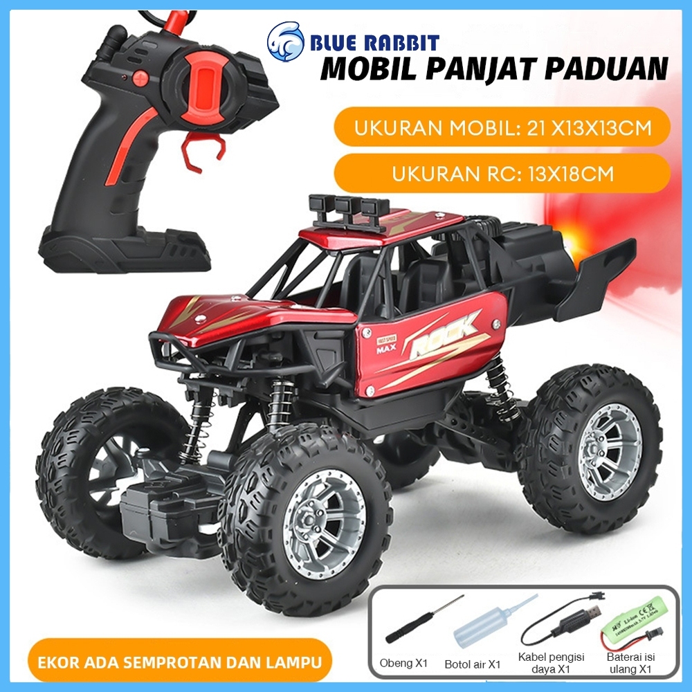 Jual BlueRabbit Mobil Mainan Off-Road Spray Mobil RC Remote Control Alloy Climbing Car Rock ...