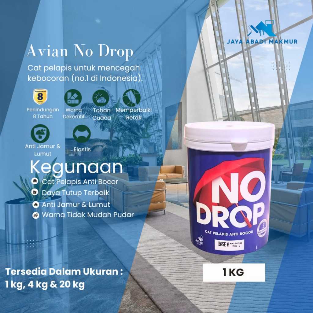 Jual Avian Brands No Drop 1 kg / Cat Pelapis Anti Bocor / Warna Ready Pack | Shopee Indonesia