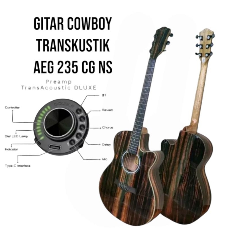 Jual gitar cowboy AEG 235 CG NS transkustik | Shopee Indonesia