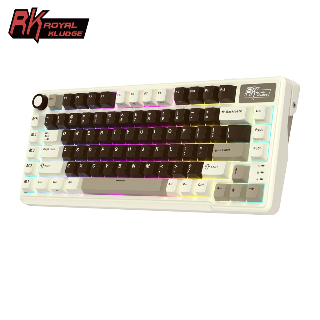 Jual Royal Kludge RK L75 Mocha Grey 85 Key Diy Mechanical Keyboard 80% ...