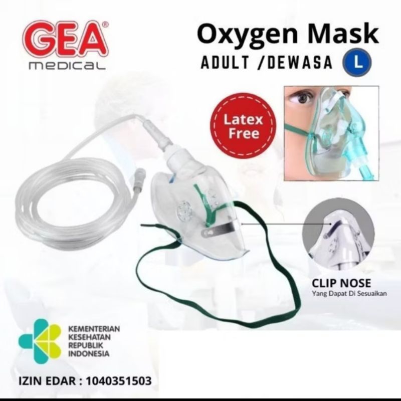 Jual Masker Oksigen Dewasa / Oxygen Mask Adult | Shopee Indonesia