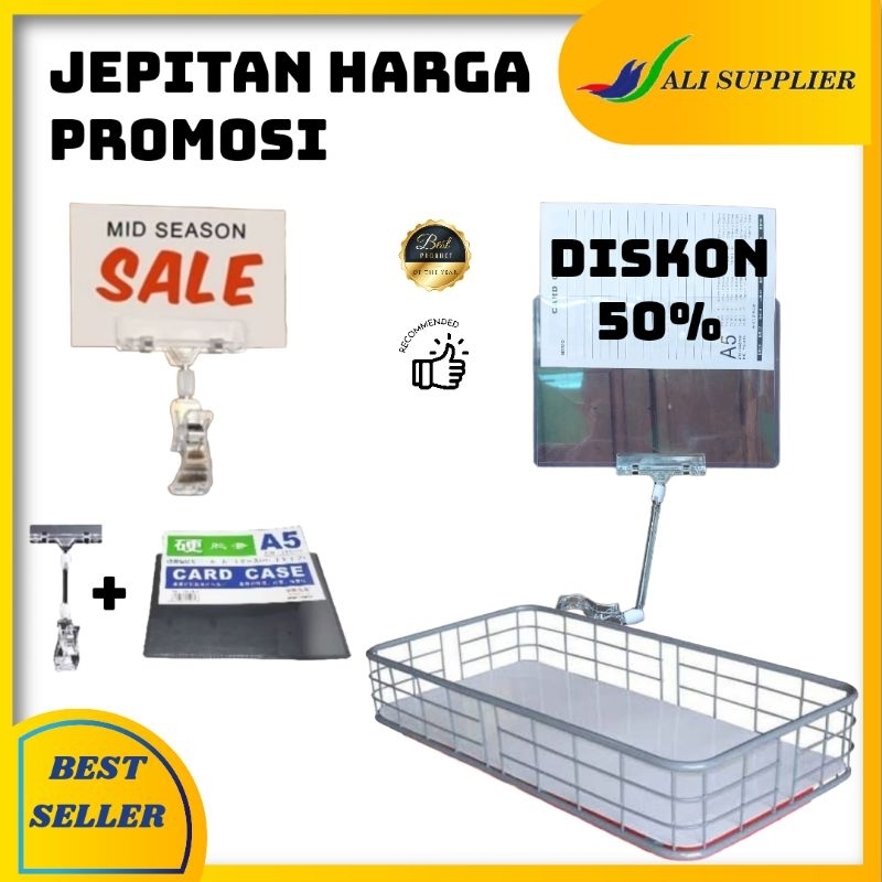 Jual 1 SET PENJEPIT PROMOSI TAG HARGA + CASE A5 / POP DISPLAY A5 ...