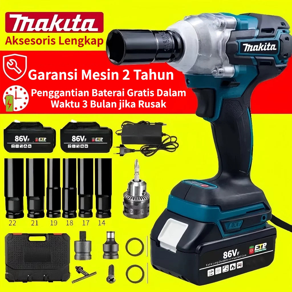 Jual 【880N.M】MAKlTA CORDLESS IMPACT WRENCH bor impact baterai Untuk ...