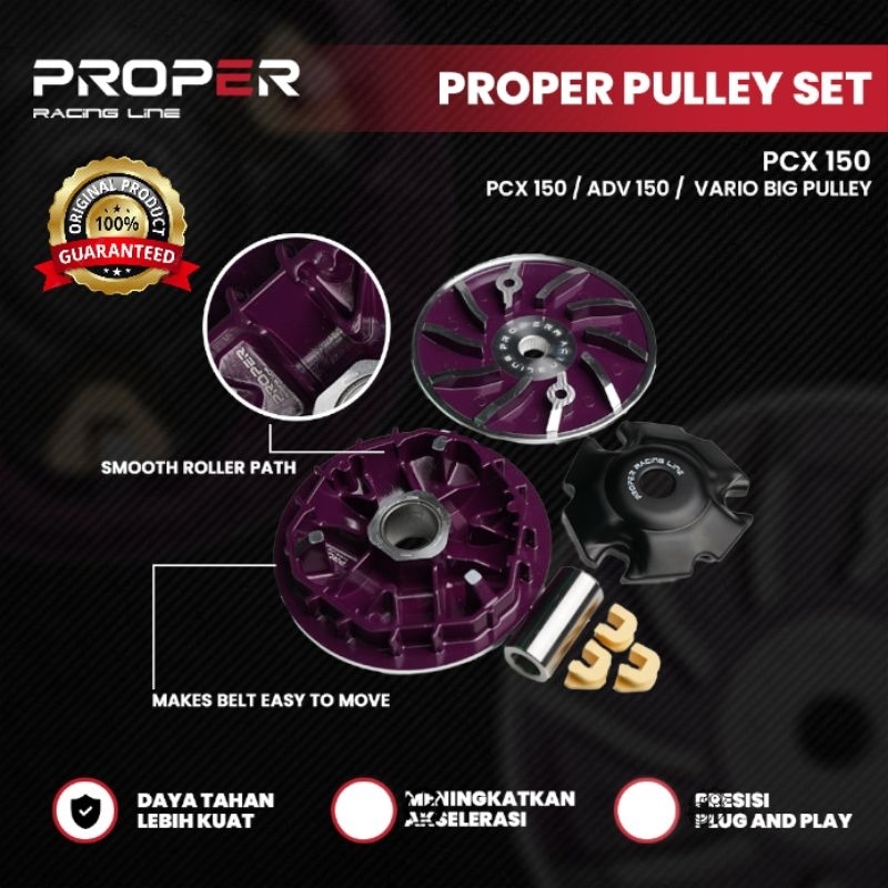 Jual PULLEY SET PROPER VARIO 125 / VARIO 150/ PCX 150/ADV 150 K9Y ...