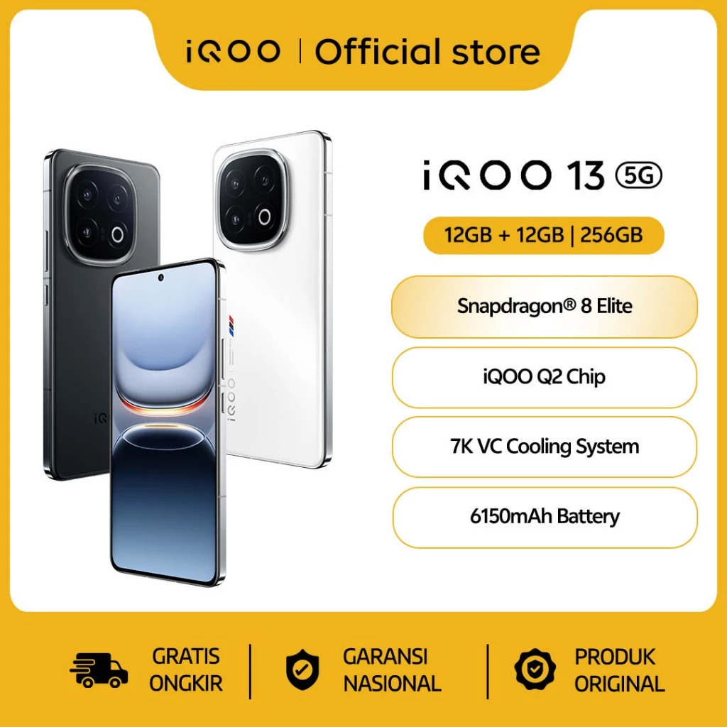Jual vivo iQOO 13 (12/256)- 1st Snapdragon 8 elite, 7000mm2 VC Cooling ...