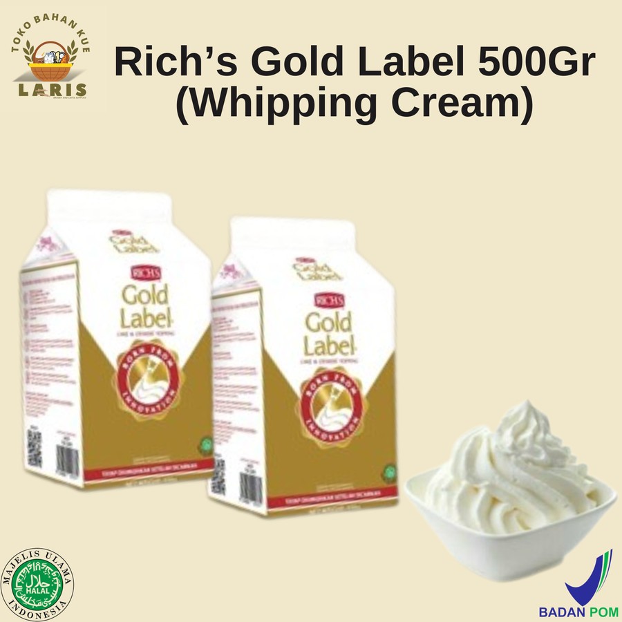 Jual Rich's Gold Label Whipping Cream 500gr | Shopee Indonesia