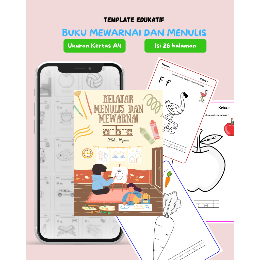 Jual Worksheets PAUD 3 tahun Mewarnai Menulis | Shopee Indonesia