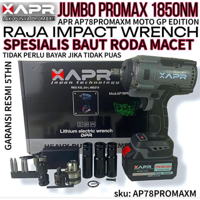 Jual IMPACT JUMBO BRUSHLESS XAPR 1850TORSI | Shopee Indonesia
