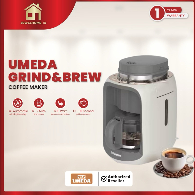 Jual Umeda Grind & Brew Mesin Kopi Otomatis 2in1 / Coffee Grinder ...