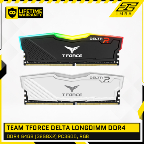 Jual TEAM TFORCE DELTA RAM LONGDIMM DDR4 64GB (32GBX2) PC3600 RGB ...