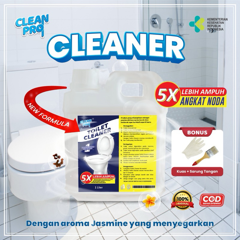 Jual CLEAN PRO Toilet Cleaner PEMBERSIH KERAK NODA Keramik Lantai Kamar Mandi Toilet Kloset WC ...